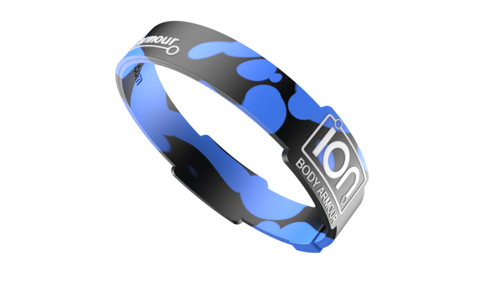 Black & Blue Mixed ION Wristband | ION Body Armour