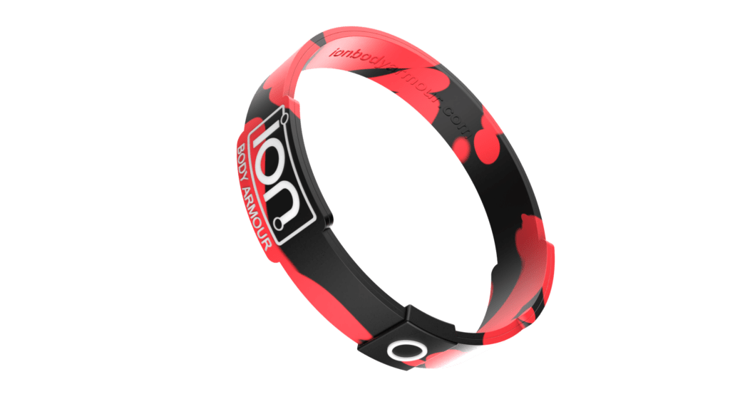Wellness Black & Red Mixed ION Wristband | ION Body Armour